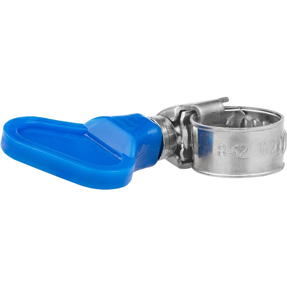 Обжимной червячный хомут MasterProf нерж.сталь, с бабочкой, 8-12 мм, 10 шт. ИС.140153.10 ...