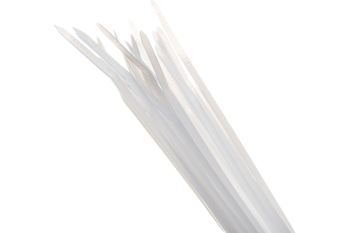 Нейлоновые стяжки FORTISFLEX КСС 3х200 мм белый 100 штук 49394 ...