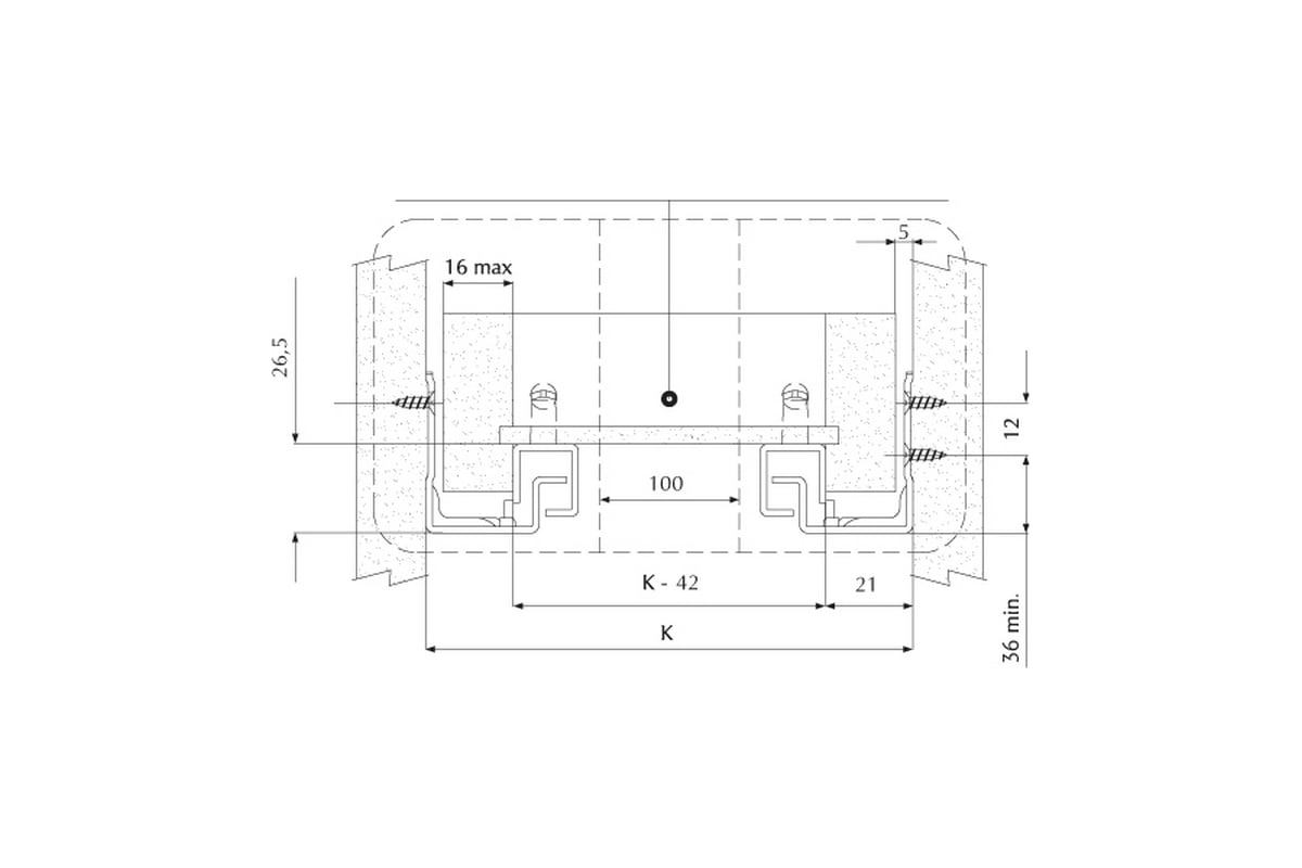 Шариковая направляющая полного выдвижения Mebax 300 мм, Clip-on ...