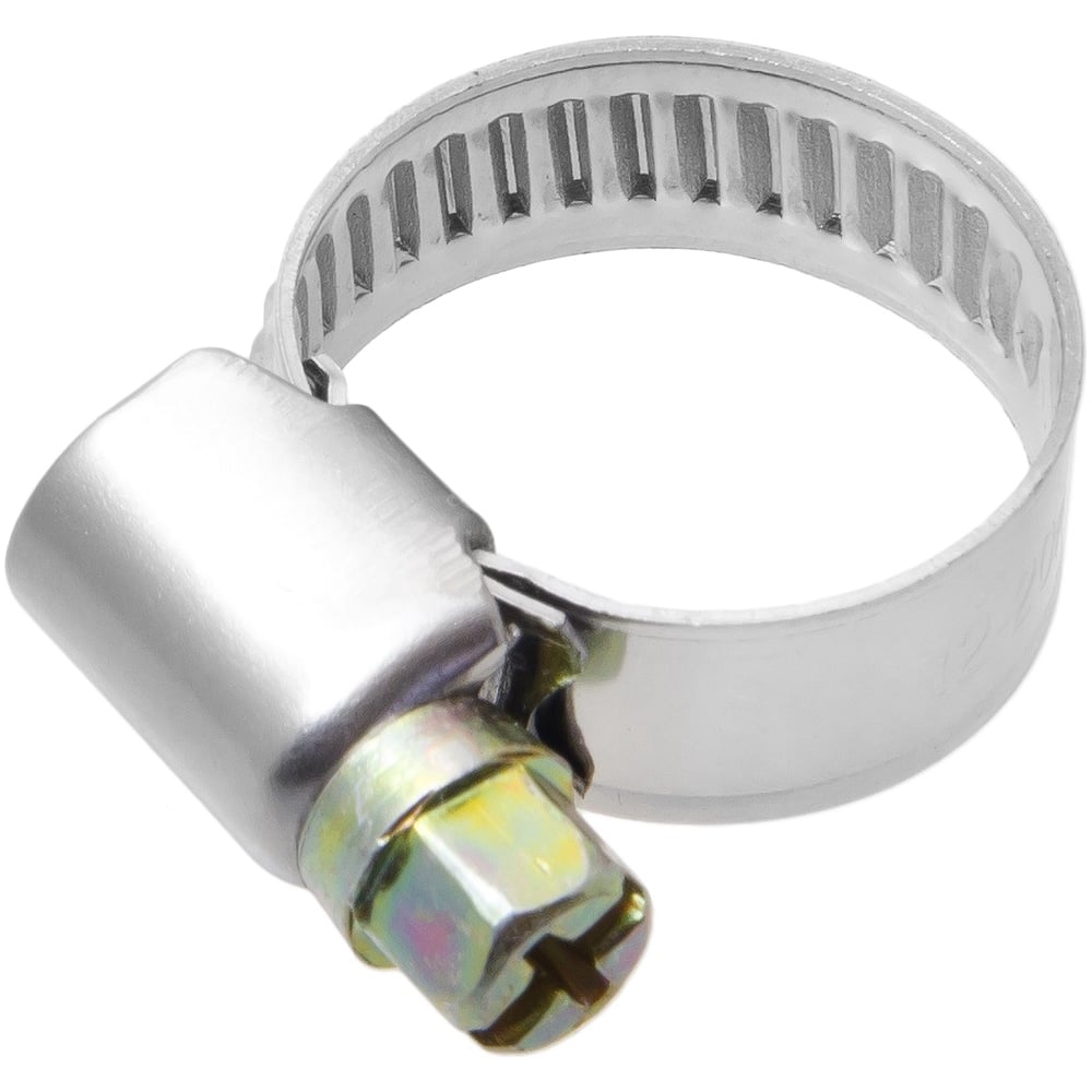 Обжимной червячный хомут MasterProf нержавеющая сталь, 12-20 мм, 10 шт. ИС.140168.10 - выгодная ...