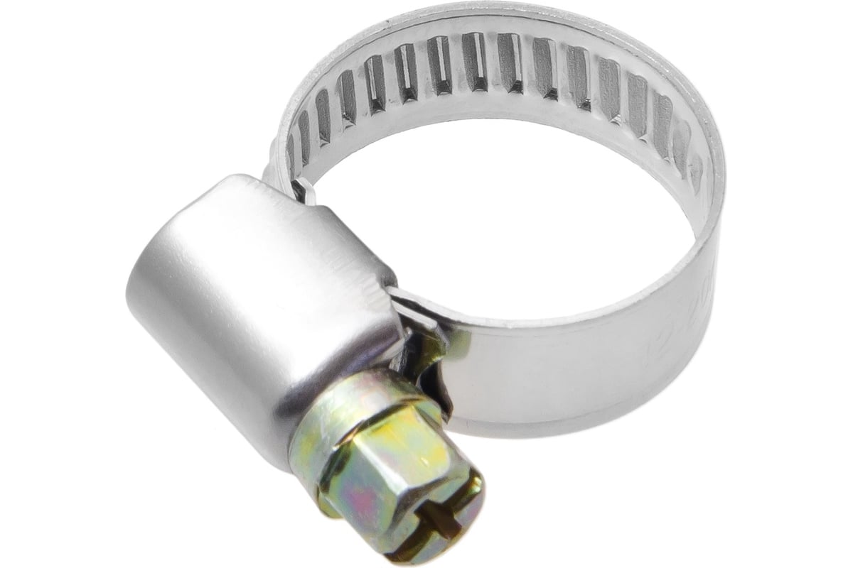 Обжимной червячный хомут MasterProf нержавеющая сталь, 12-20 мм, 10 шт. ИС.140168.10 - выгодная ...