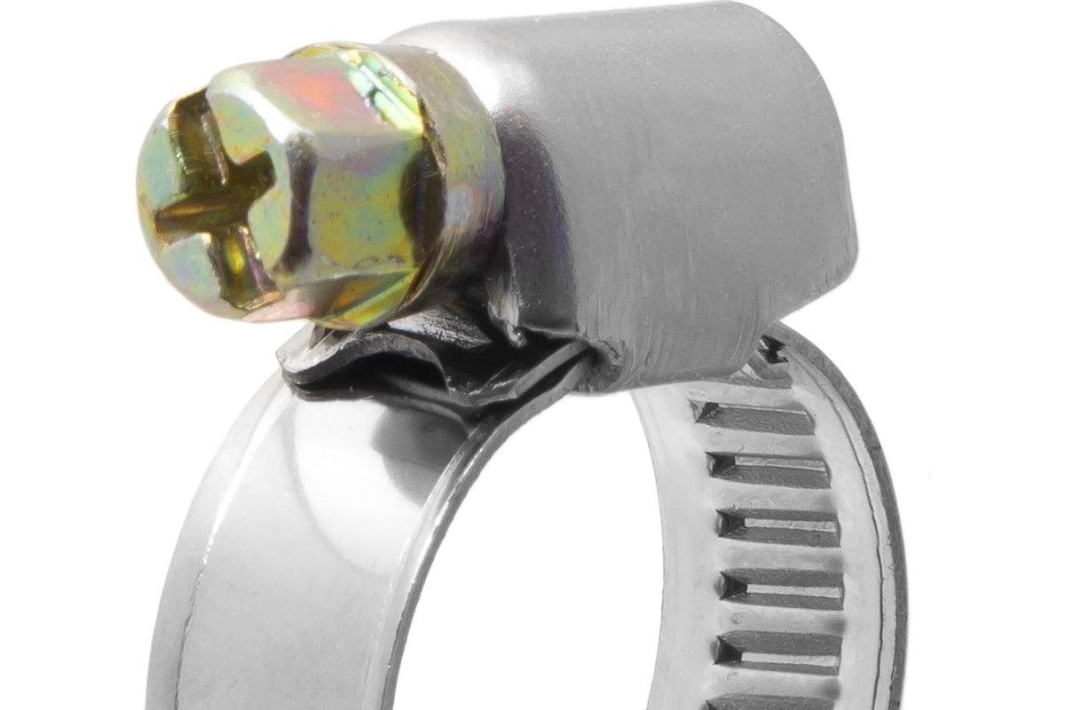 Обжимной червячный хомут MasterProf нержавеющая сталь, 12-20 мм, 10 шт. ИС.140168.10 - выгодная ...