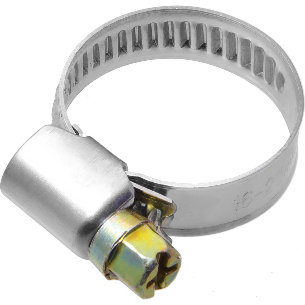 Обжимной червячный хомут MasterProf нержавеющая сталь, 16-25 мм, 10 шт. ИС.140876.10 - выгодная ...