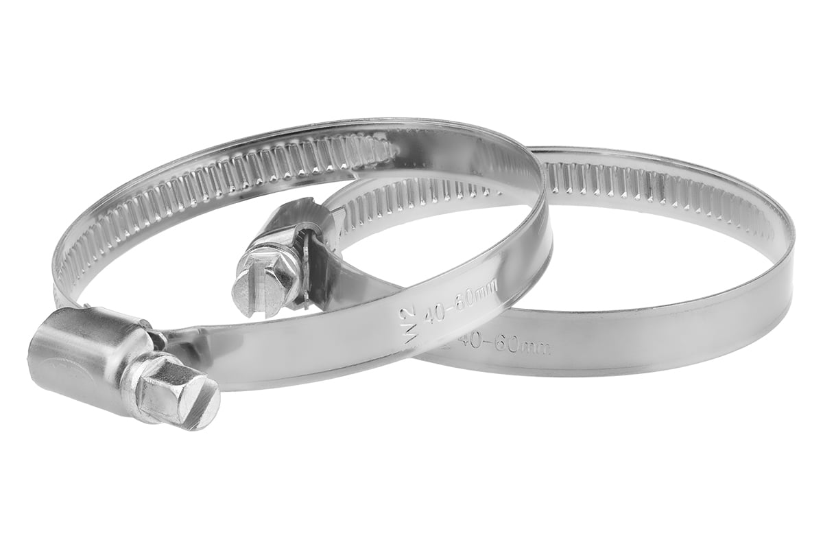 Обжимной червячный хомут MasterProf нержавеющая сталь, 40-60 мм, 10 шт. ИС.140177.10 - выгодная ...