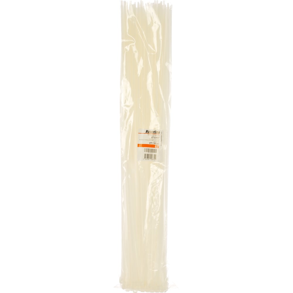 Нейлоновая стяжка Hyperline GT-530ST безгал., 530x4.8 мм, полиамид 6.6 ...