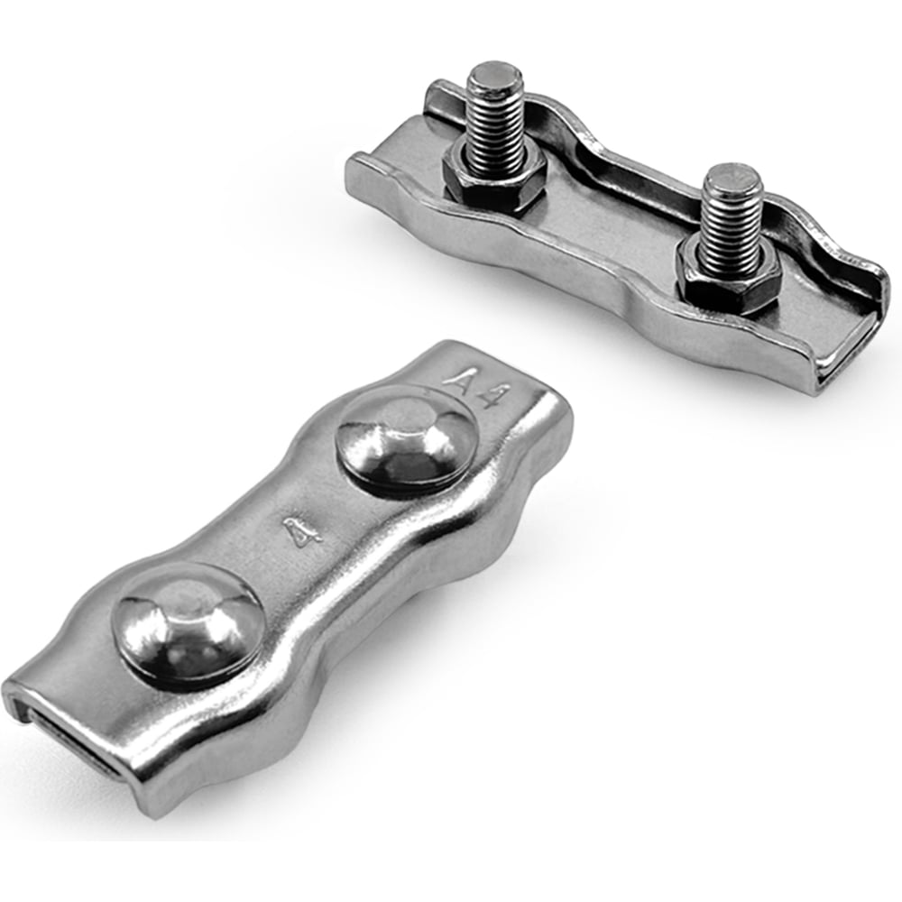 Нержавеющий зажим KREPFIELD 4 мм, дуплекс, art 8284, А4, 4 шт ...