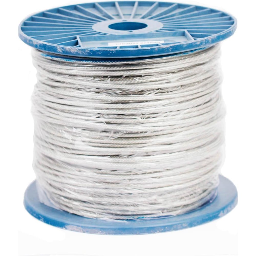 Стальной трос Стройбат в оболочке PVC 1/2 мм белый цинк 337180 ...