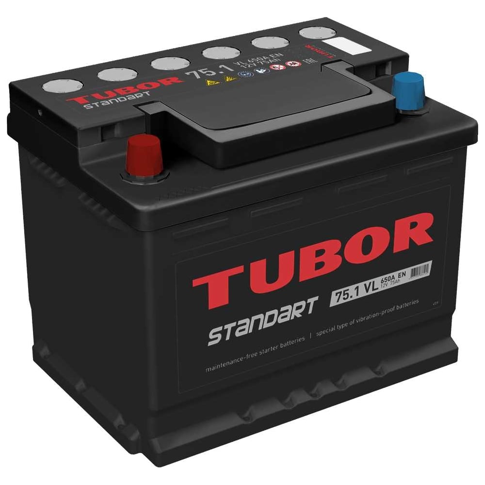 Аккумулятор TUBOR STANDART 6СТ-75.1 VL 4607008886160 - выгодная цена ...