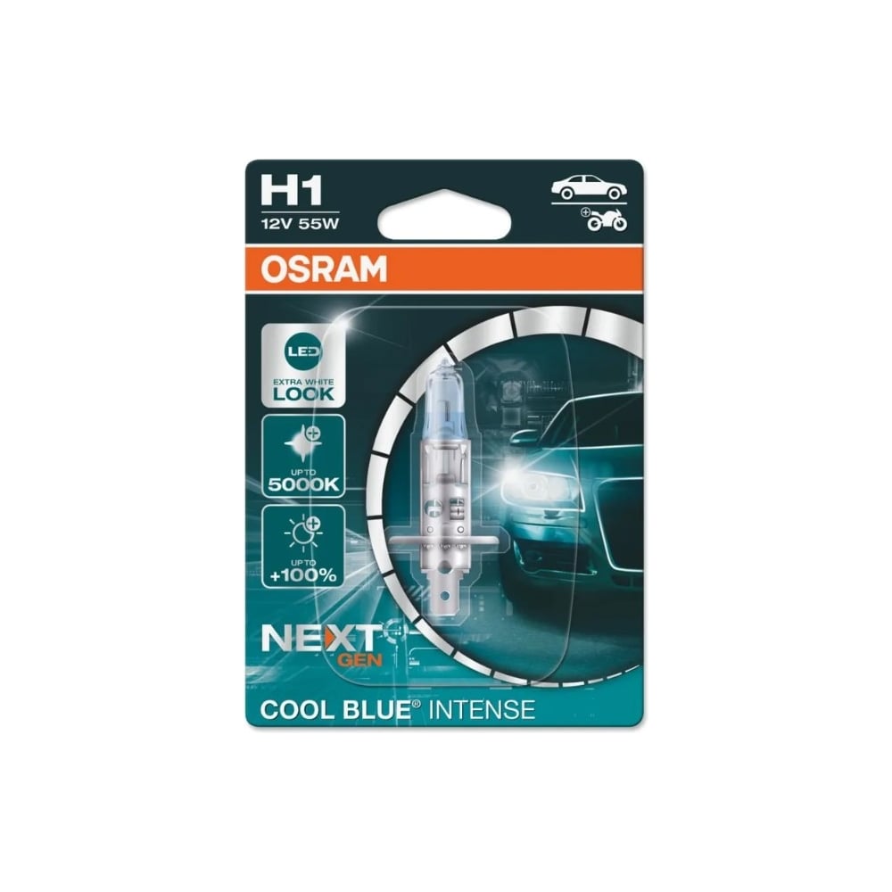 Автолампа H1 55 P14.5s+100 COOL BLUE INTENSE 5000К 12В 64150CBN-01B ...
