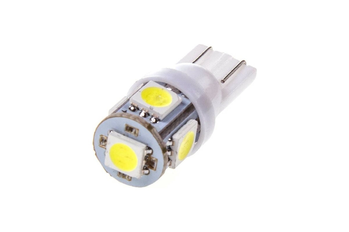 Автолампа диод T10 W5W 24V 5 SMD без цоколя 1-контурная белая SKYWAY ...