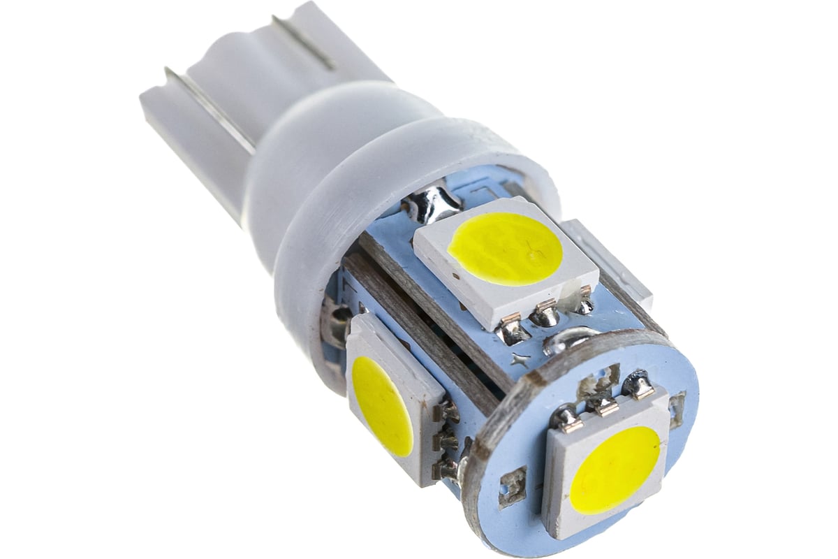 Автолампа диод T10 W5W 24V 5 SMD без цоколя 1-контурная белая SKYWAY ...