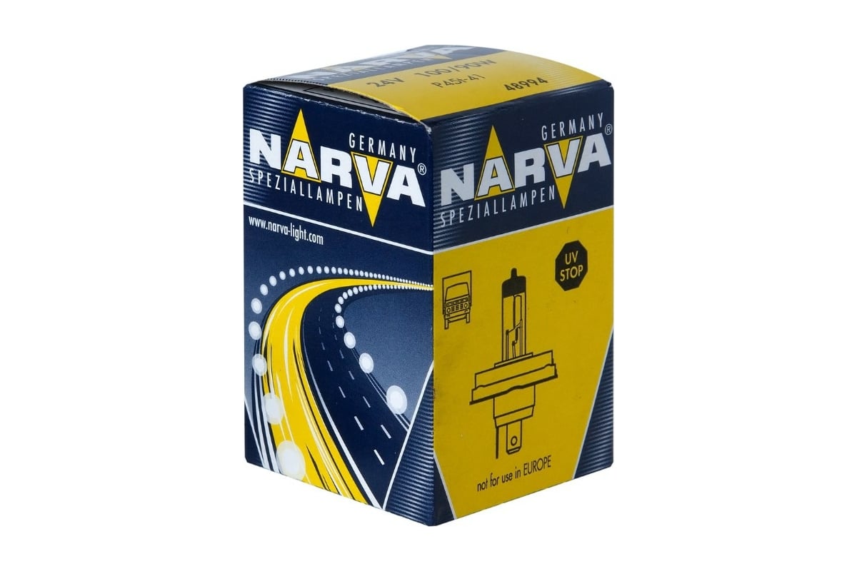 Автолампа NARVA H4 100 90 P45t-41 RALLY 24V 1 10 100 489943000 ...