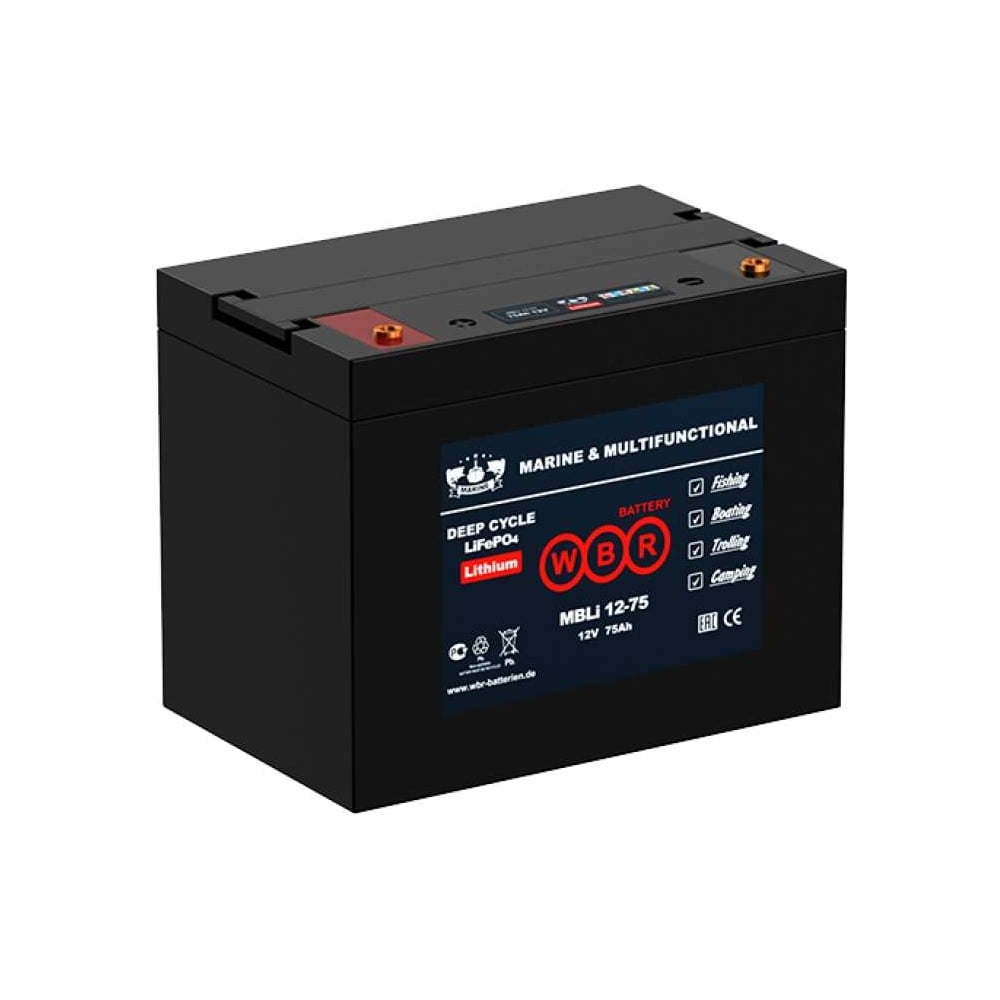 Тяговый аккумулятор для лодочного электромотора литиевый WBR (LiFePO4 ...