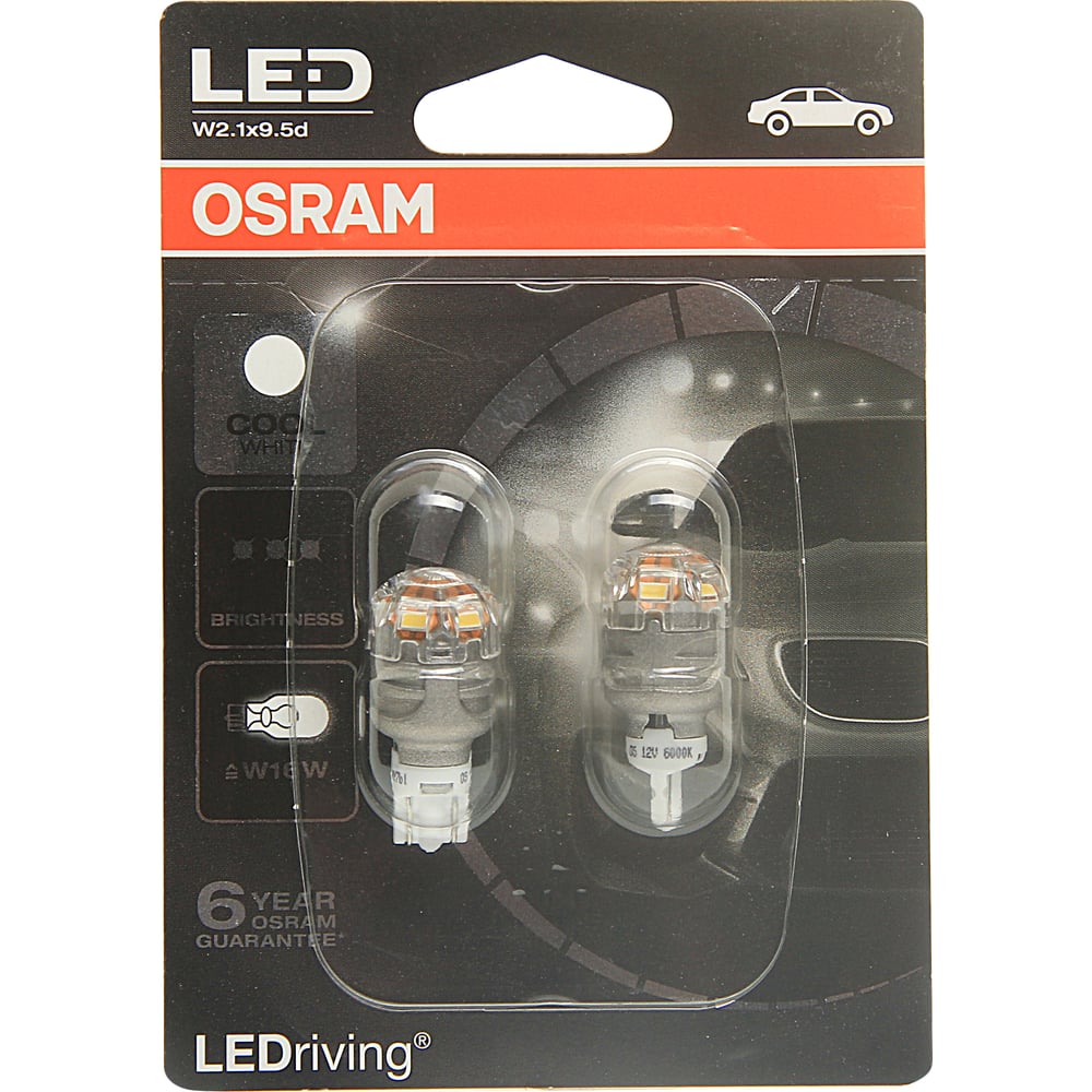Автолампа OSRAM W16W W2.1х9.5d LED PREMIUM COOL WHITE 9213CW-02B ...