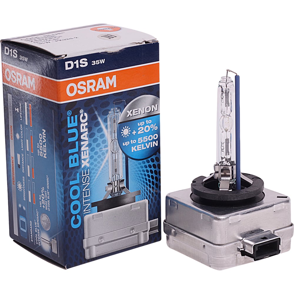 Автолампа OSRAM D1S 35 PK32d-2+20% XENON BLUE INTENSE 6000K 85V, 1, 10 ...