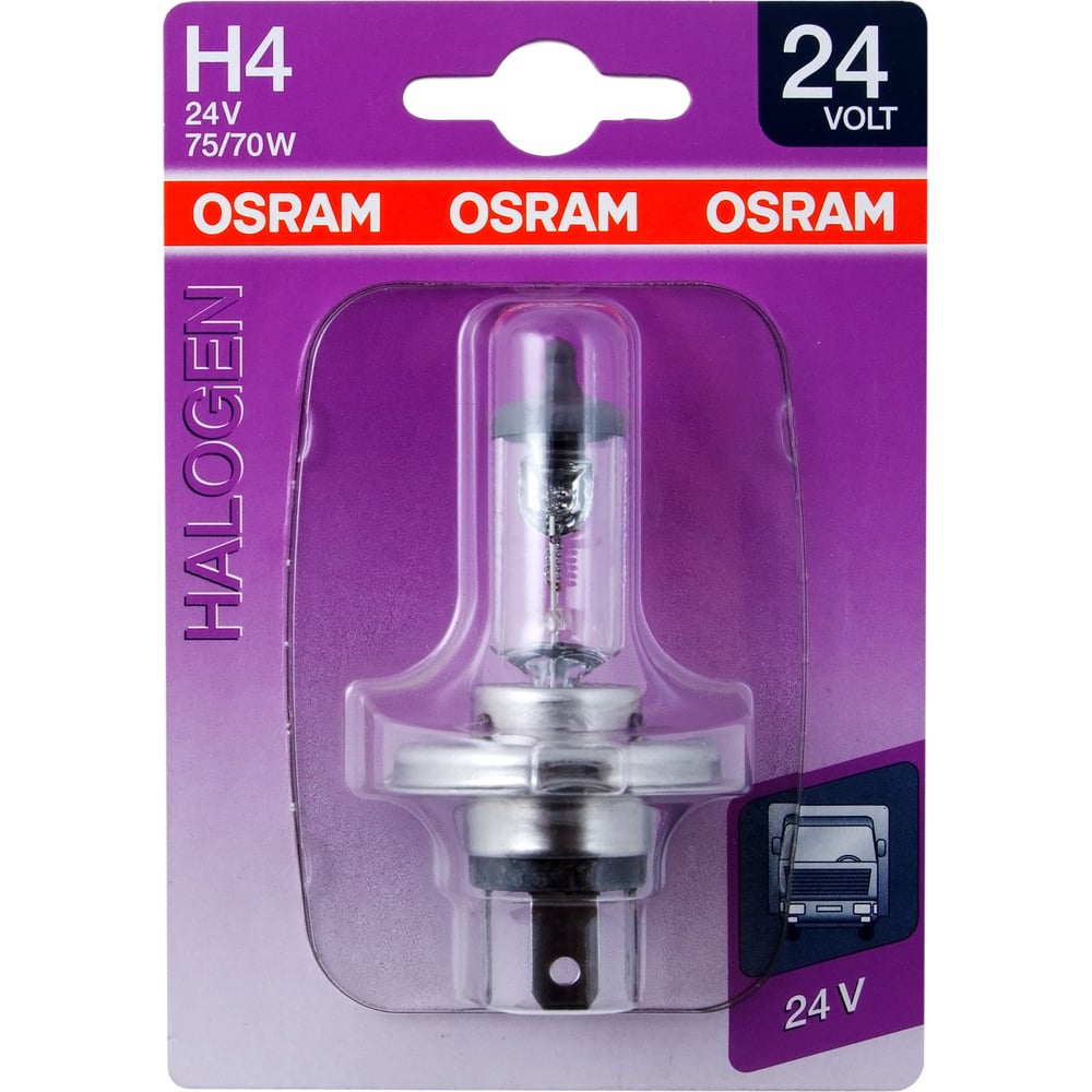 Автолампа OSRAM H4 75/70 P43t-38 24V, 1, 10 64196-01B - выгодная цена ...