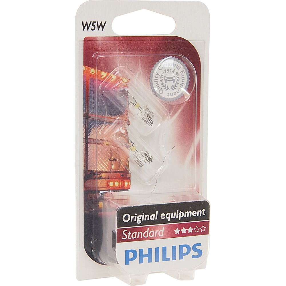 Автолампа PHILIPS W5W W2,1 9.5d 24V 2 шт. 1,10,200 HIT 13961B2 ...