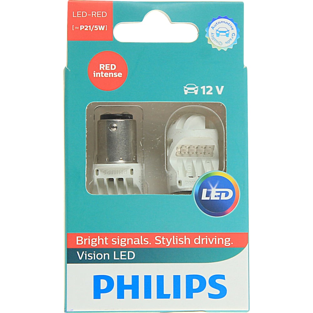 Автолампа PHILIPS P21,5W LED RED INTENSE 2 шт. 12V 1 OLD 12836REDX2 ...