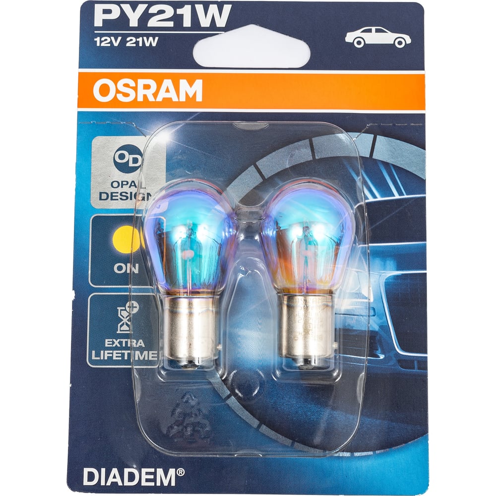 Автолампа OSRAM PY21W BAU15s DIADEM 2шт 12V, 1, 20 7507LDA-02B ...