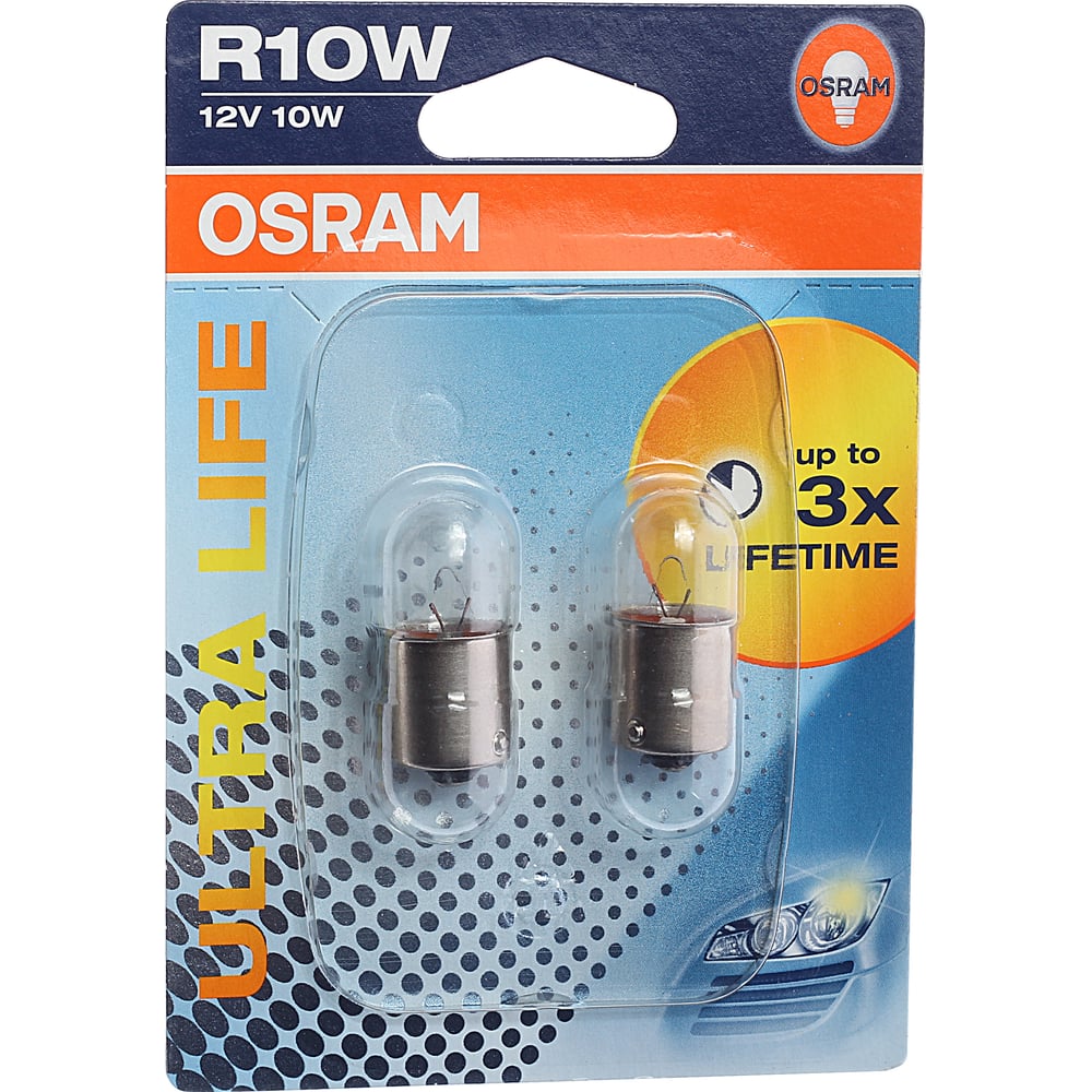 Автолампа OSRAM R10W BA15s ULTRA LIFE 2шт 12V, 1, 10 5008ULT-02B ...
