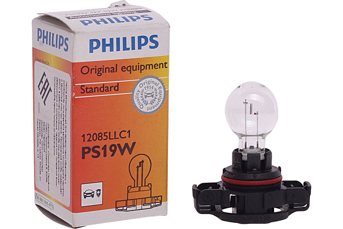 Автолампа PHILIPS PS19W PG20,1 HALOGEN LONG LIFE 12V 1,15 12085LLC1 ...
