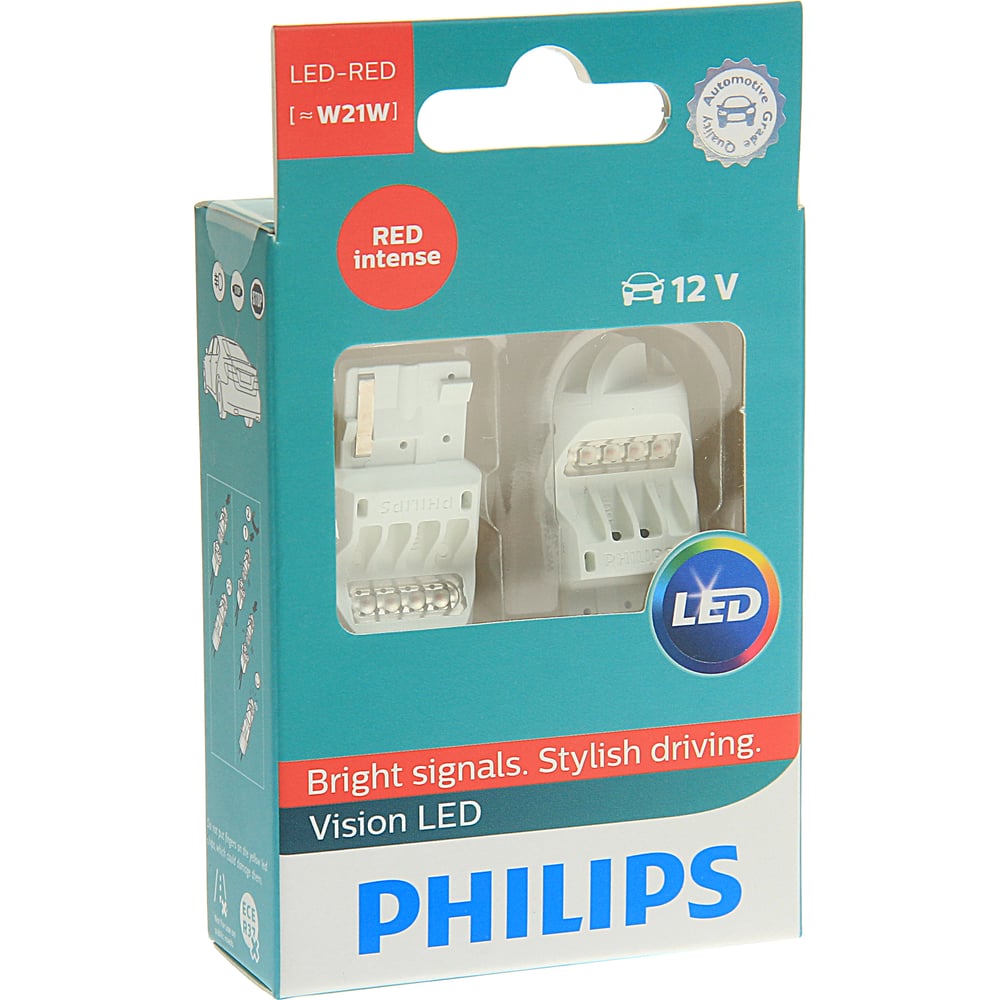 Автолампа PHILIPS W21W LED RED INTENSE 2 шт. 12V 1 OLD 12838REDX2 ...