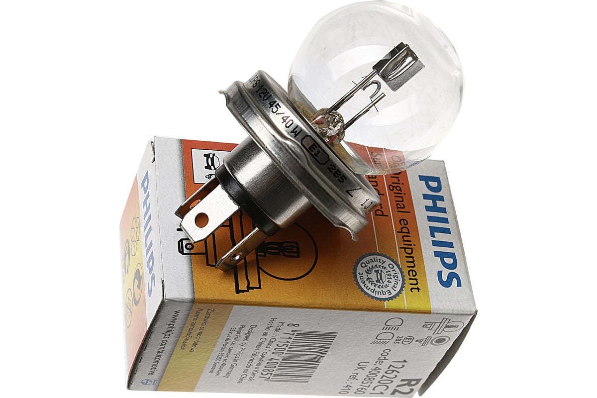 Автолампа PHILIPS R2, 45, 40 P45t-41, 12V 1,10,100 12620C1 - выгодная ...