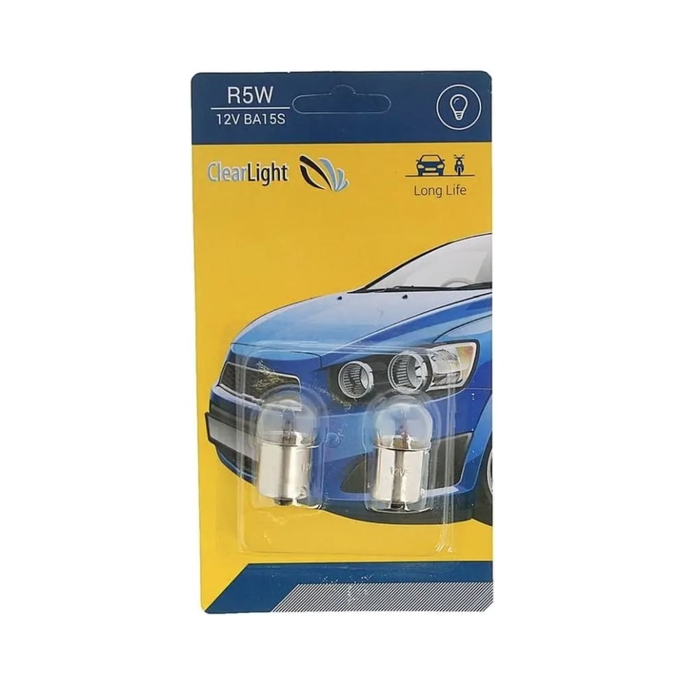 Лампа Clearlight r5w 12v, ba15s, блистер 2 шт CL-R5W-12V 2B - выгодная ...