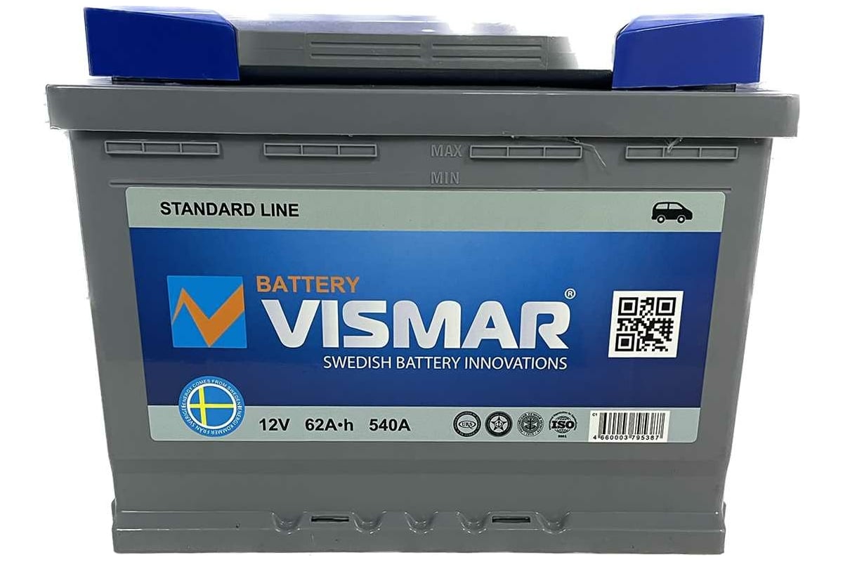 АКБ VISMAR ST 6СТ-62 N L-1 540А 242/175/190 4660003795387 - выгодная ...