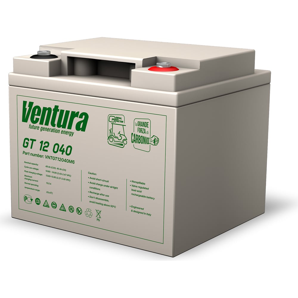 Тяговый аккумулятор Ventura 12 В 45 Ач (разряд 5 часов) GT 12 040 M6 ...