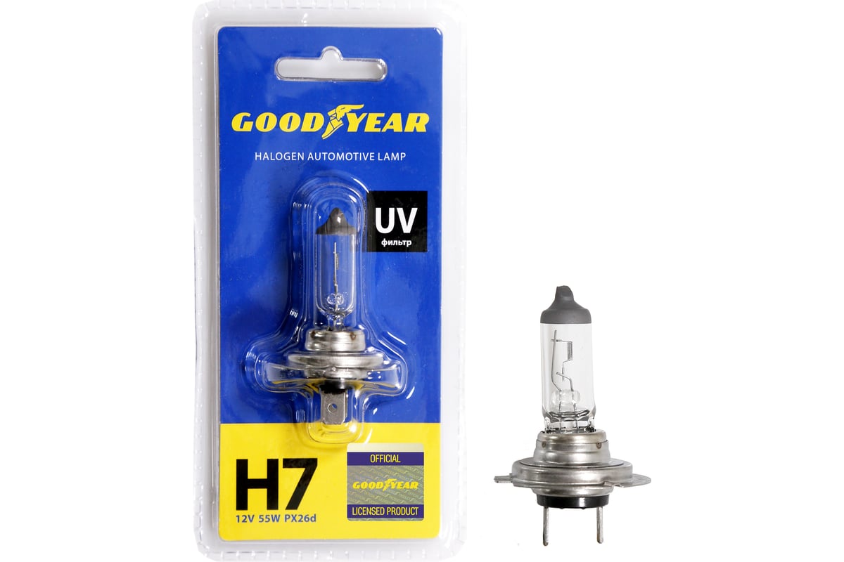 Автомобильная галогенная лампа Goodyear Н7 12V 55W PX26d блистер ...