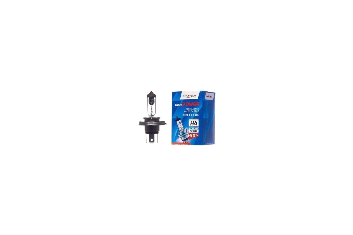 Лампа головного света AVANTECH H4 (HB2) 12V 60/55W арт. AB0013 131282 ...