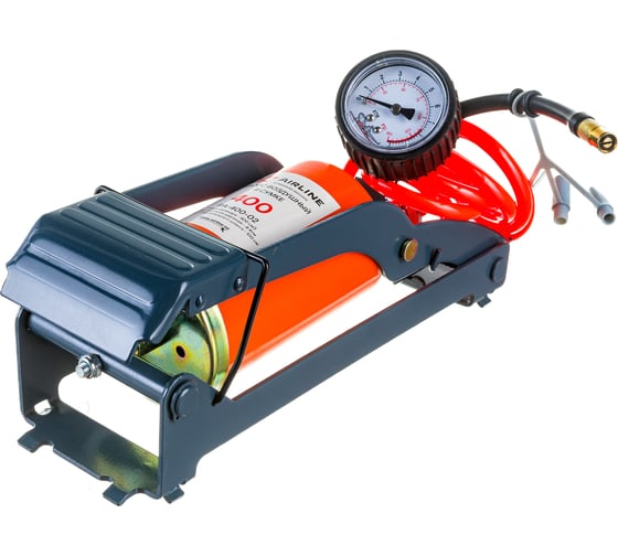 Воздушный ножной насос Airline 400 механический, 400 см3, съемный ...