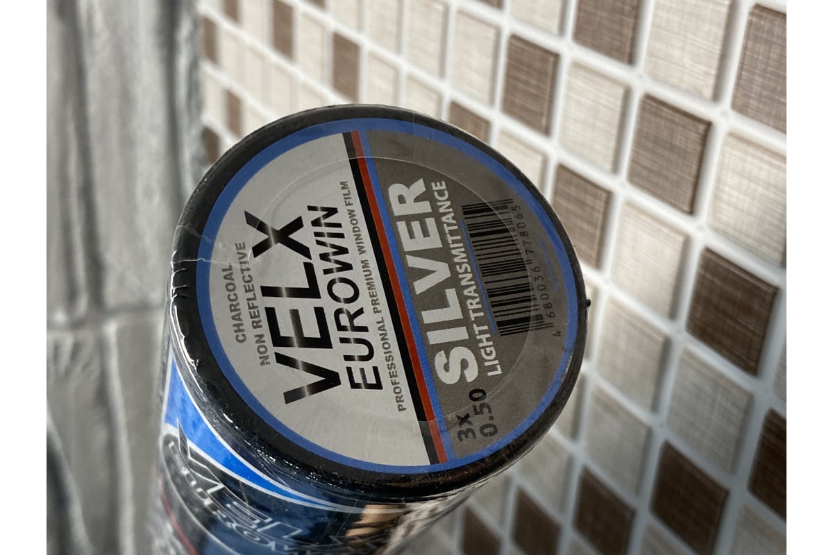 Тонировочная оконная пленка VELX EUROWIN Silver треугольник, зеркальная ...