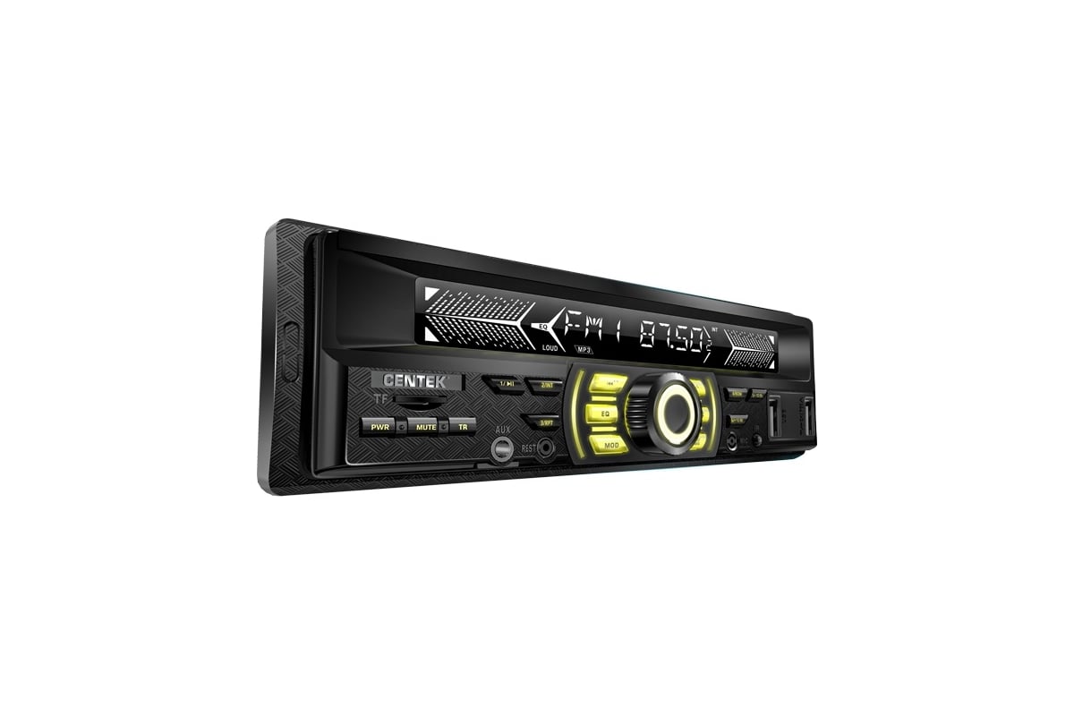 Автомагнитола Centek 4х50 Вт, 7 цветов подсветки, Bluetooth, 2xUSB, AUX ...
