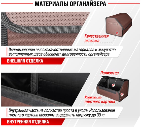 Органайзер в багажник SKYWAY CLASSIC 49х30х30 см, перфорированная ...