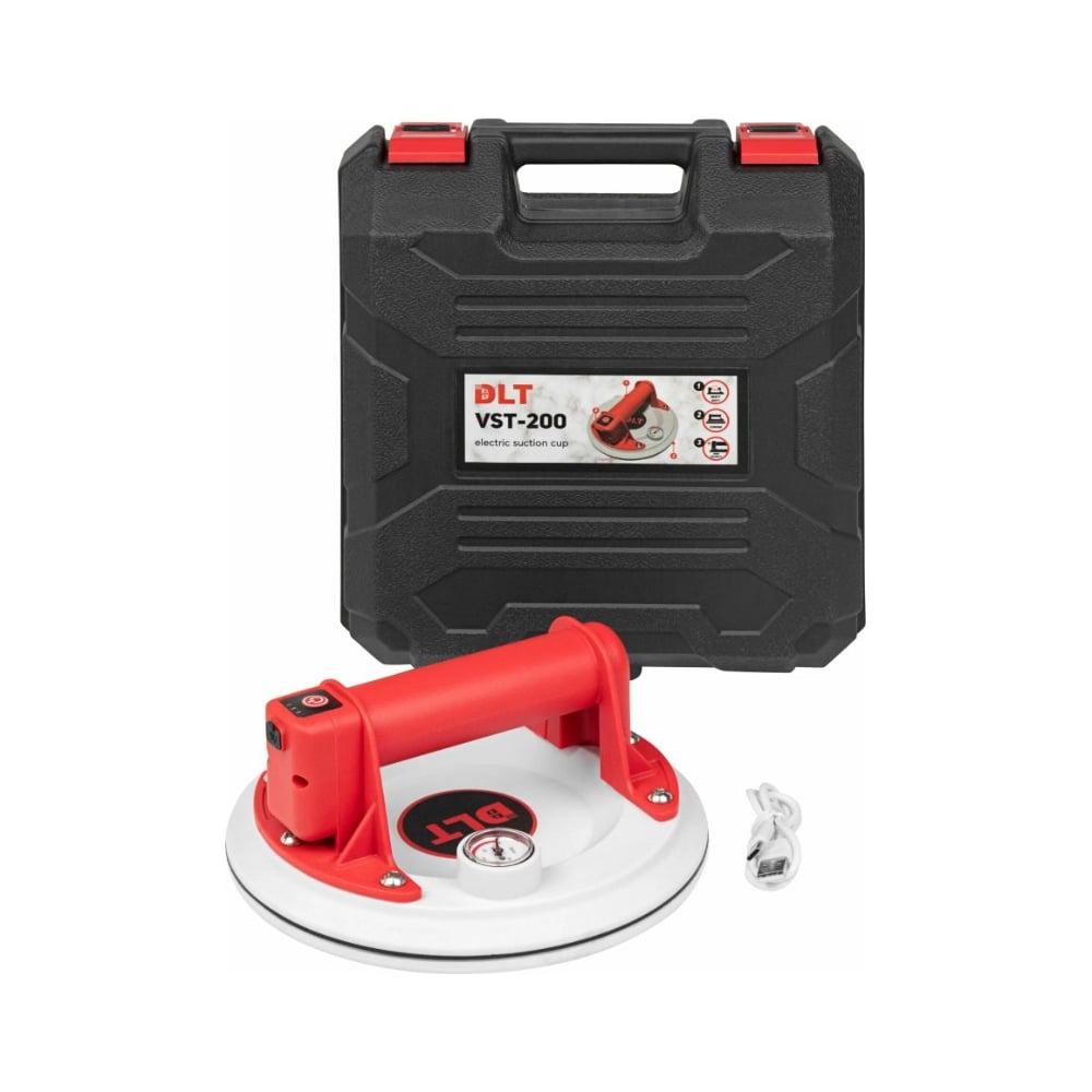 Присоска DLT VST-200 для рельефной плитки с АВТО подкачкой NEW (БЕЛАЯ) 1716 - выгодная цена ...