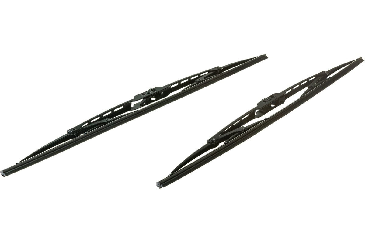 Комплект каркасных щёток стеклоочистителя KRAFT 500/500 мм, 2 адаптера ...