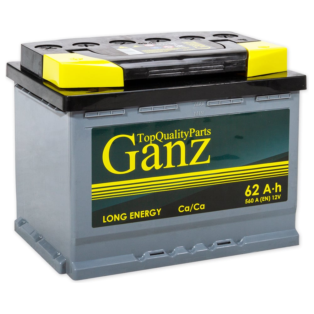 Аккумулятор Ganz 62 А/ч Прямая 242x175x190 EN560 А GA621 - выгодная ...