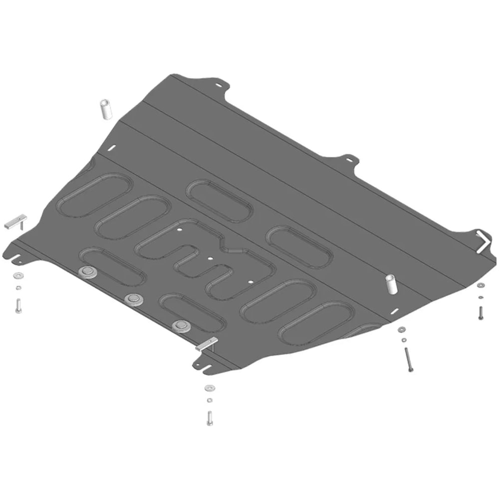 Стальная защита MOTODOR 1,5 мм Д, КПП Exeed RX с 2023 г, Jaecoo J8 с ...