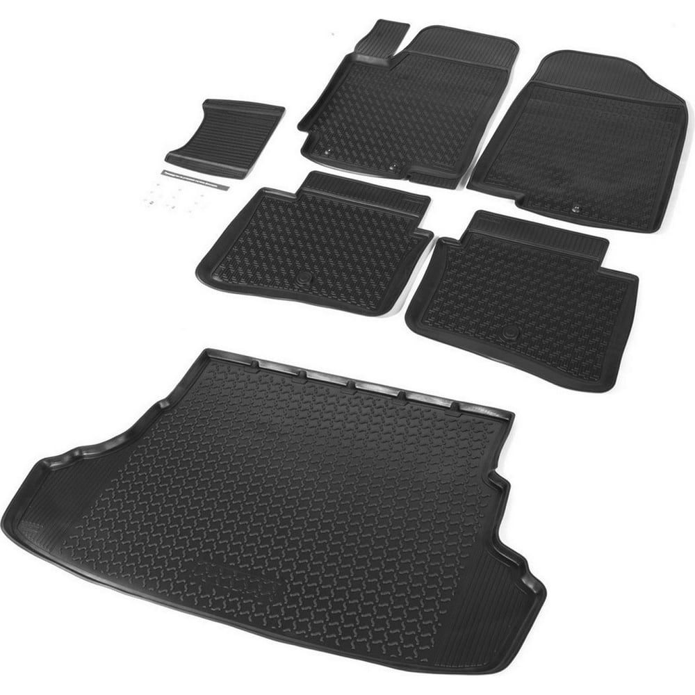 Коврики в салон и в багажник автомобиля Rival для Hyundai Solaris I ...