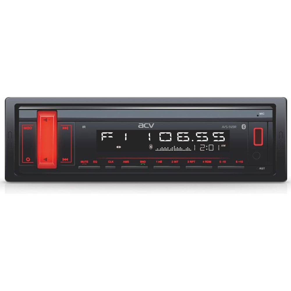 Магнитола ACV 1din/красная/Bluetooth/USB/AUX/SD/FM/4х50 ACV AVS-914BR - выгодная цена, отзывы ...