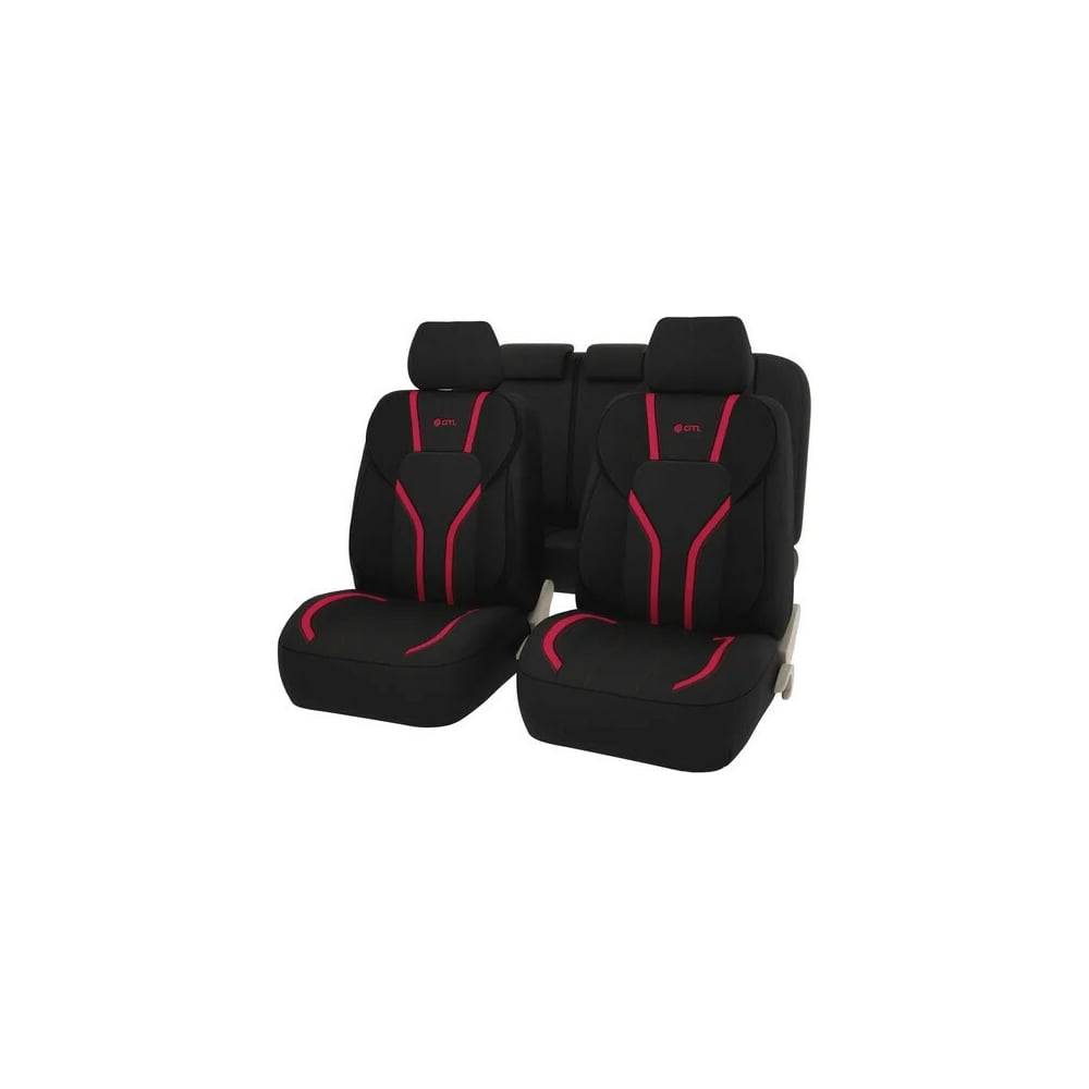 Чехлы GTL Triumf черно-красный, с боковыми поддержками, полиэстер ...