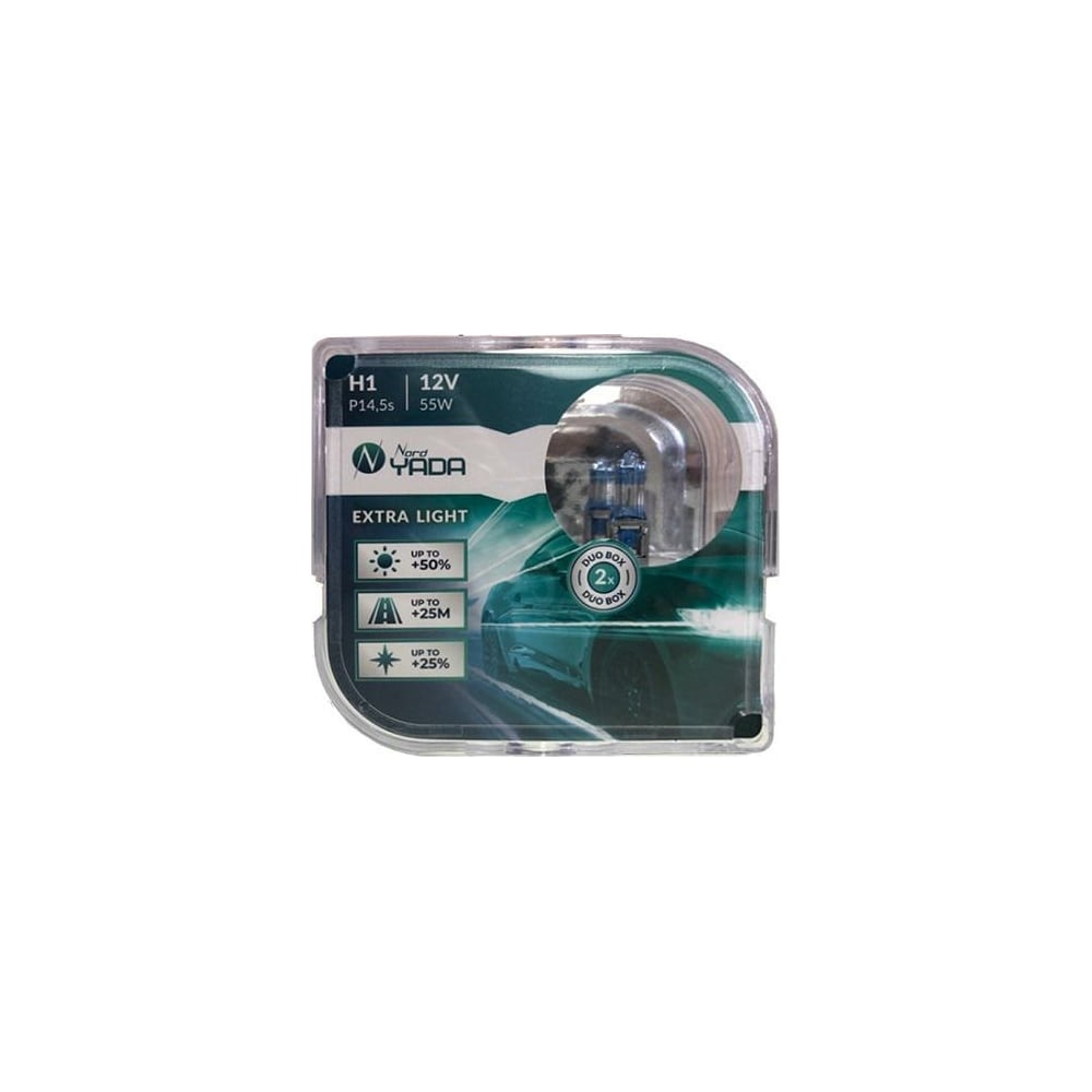 Лампа Nord-Yada H1 12V 55W EXTRA LIGHT +50 % Plastic case - 2шт. 907362 ...