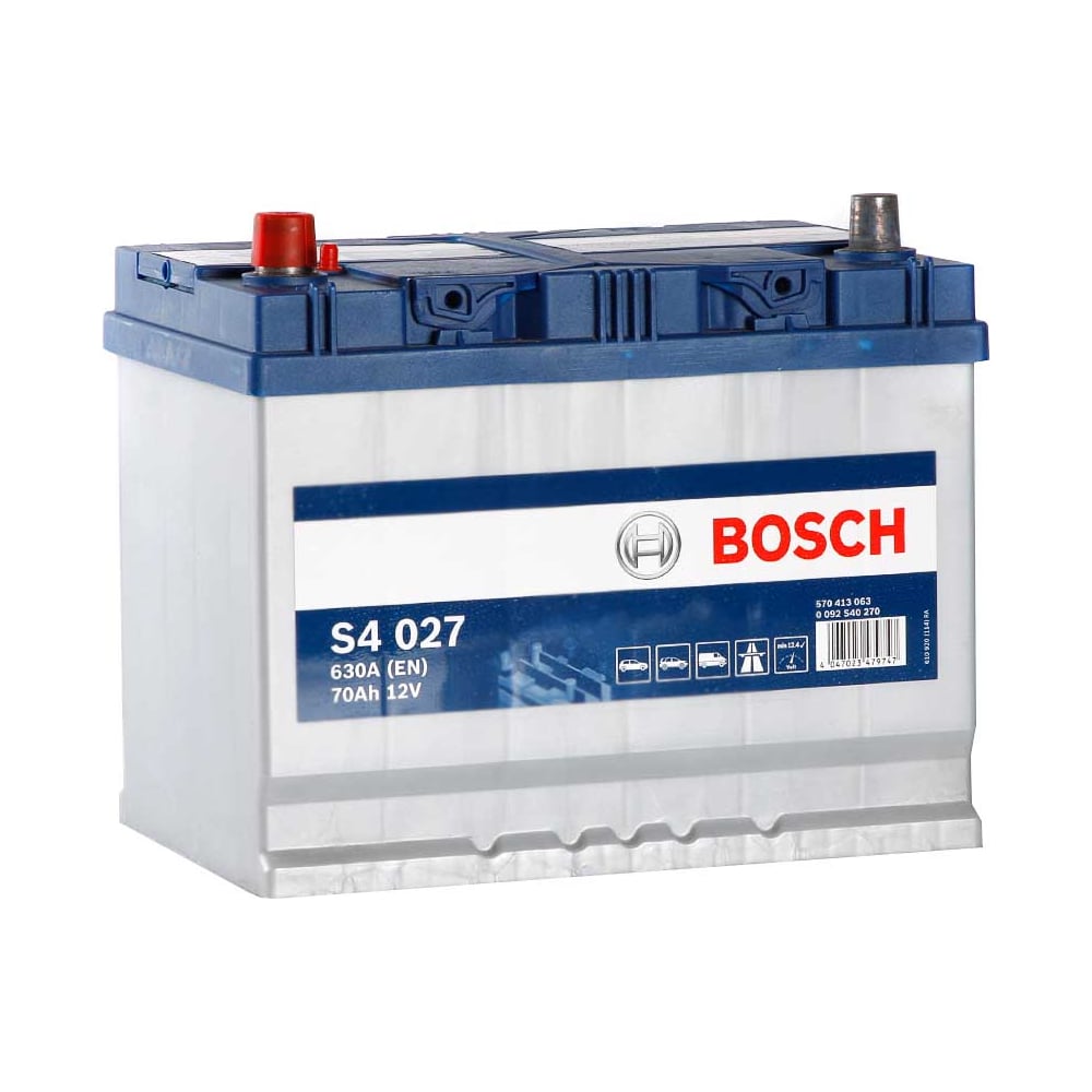 Аккумулятор BOSCH Silver 70 А/ч прямая L+ 261x175x220 EN630 А ...