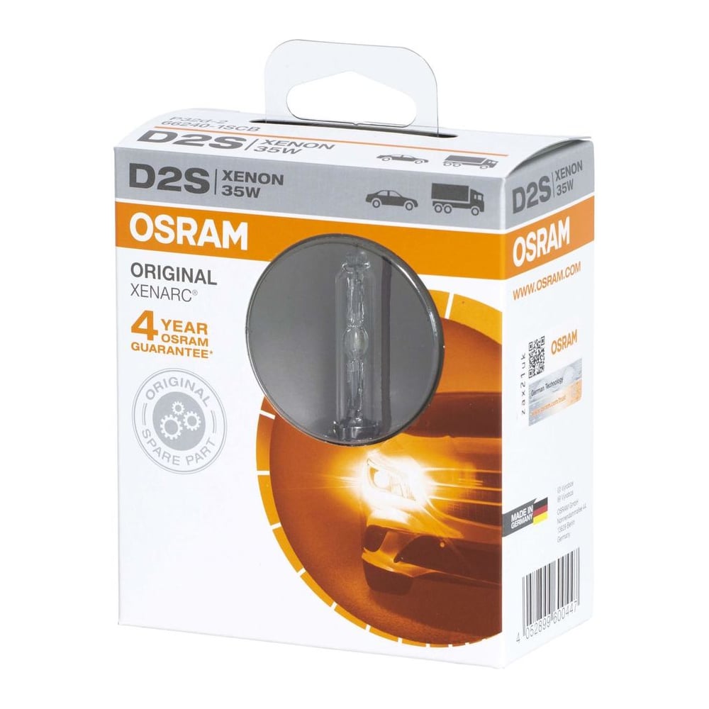Автолампа OSRAM D2S, 35 Вт, P32d-2xENONxENARC, 4300 K, 85 В 66240-1SCB - выгодная цена, отзывы ...