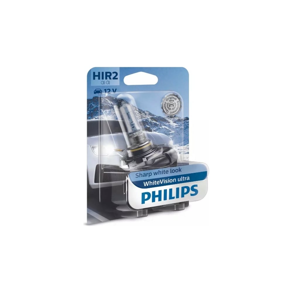Автолампа PHILIPS HIR2, 55 Вт, PX22d, WhiteVision ultra 3700 K, 12 В ...