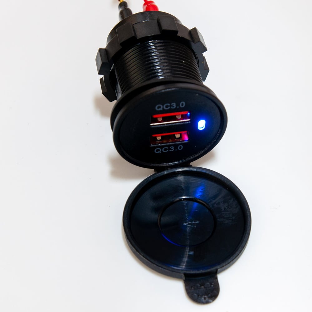 Разъем Usb в авто врезной Pro Legend 12V-24V 2 USB QC3.0, Круглый ...