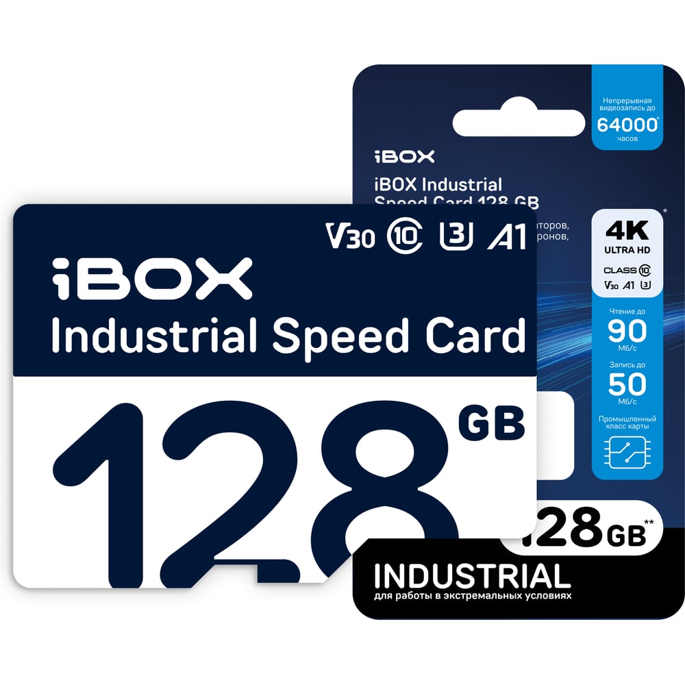 Карта памяти iBOX microSDXC 128GB Industrial Speed Card 1446 - выгодная ...