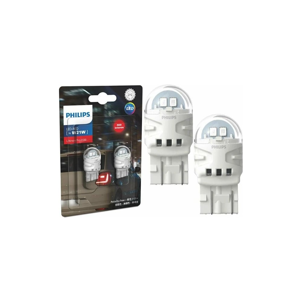 Лампа PHILIPS W21W 1,75W (W3x16d) 2800K Ultinon Pro3100 SI, блистер ...